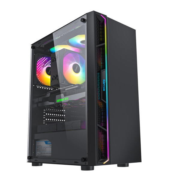 Kućište Raptor Vertos RV600 Black Window RGB 600W Element