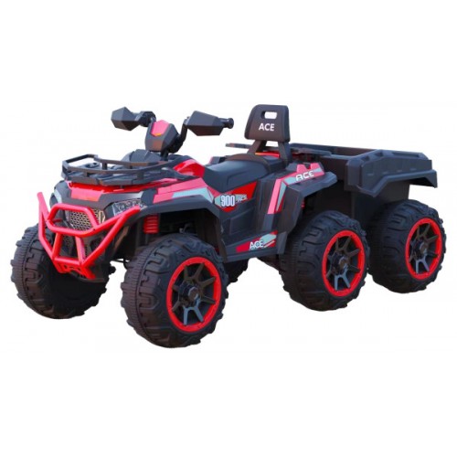 Auto na baterije ATV Veliki+prikolica Crvena TS-153C Crvena