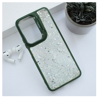 Maska Crystal Dots za Honor 90 Lite zelena