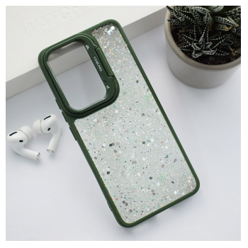 Maska Crystal Dots za Honor 90 zelena