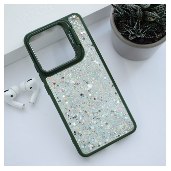 Maska Crystal Dots za Xiaomi Redmi Note 13 4G (EU) zelena