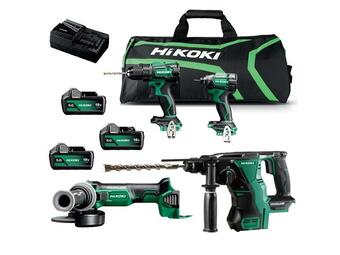 Hikoki KC18DE-WHZ Set akumulatorskih alata DS18D + G1813D + DH1826DA + WH18D + 3 x 5,0 Ah + punja...