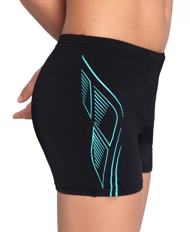 BOYS ARENA REFLECTING SWIM SHORT BLACK