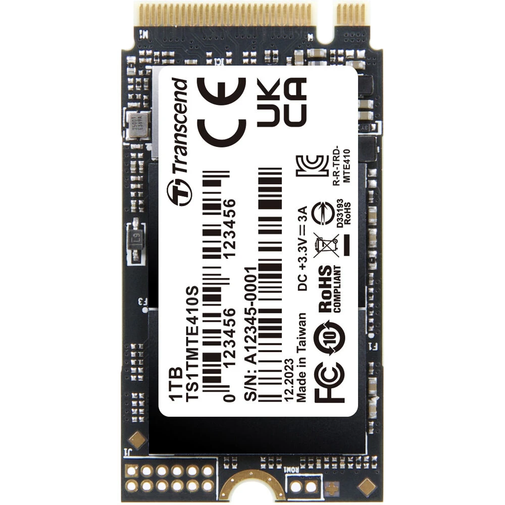 Transcend 1TB M.2 2242 (TS1TMTE410S) PCIe Gen4x4 NVMe SSD disk