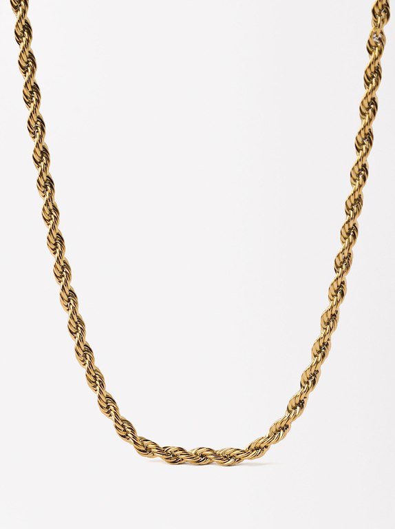 SOLOMON CORD NECKLACE - STAINLESS STEEL