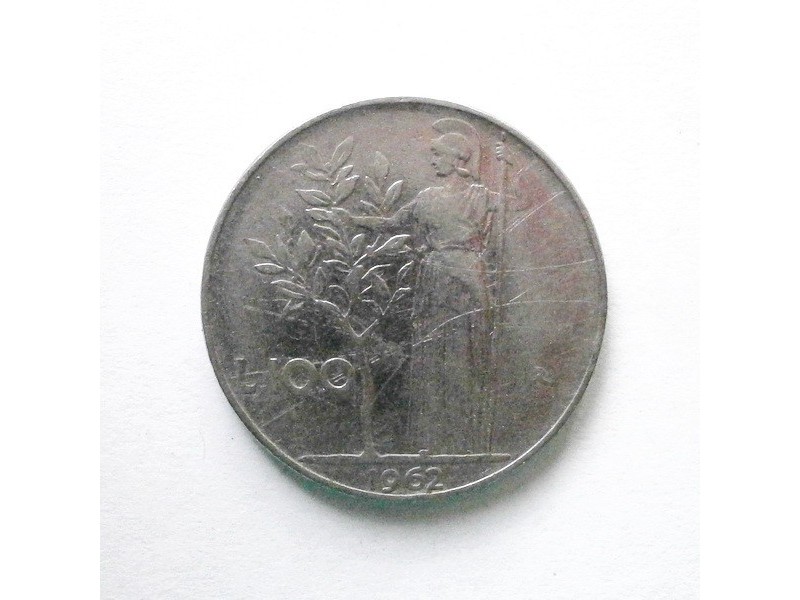 Italija 100 lira 1962