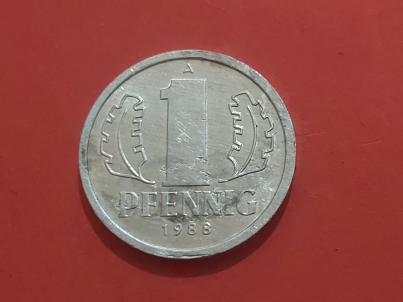 DDR - 1 pfennig 1988 god