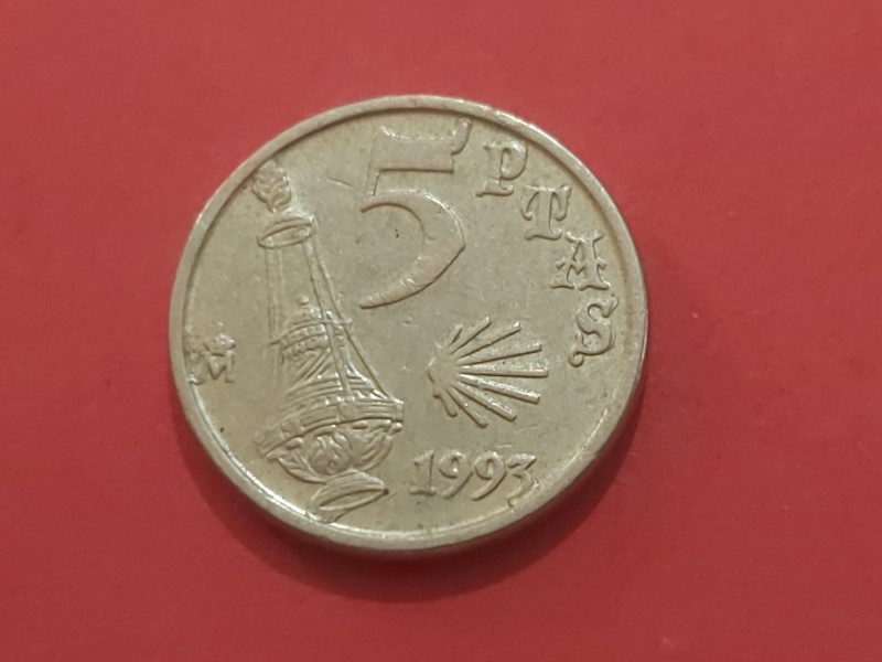 Španija - 5 pesetas 1993 god - Jacobeo