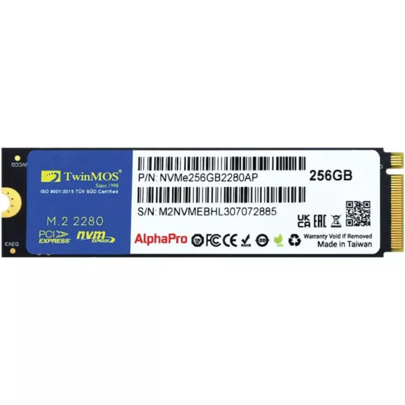 SSD M.2 NVMe 256GB TwinMOS AlphaPro 3600MBs/3500MBs, NVMe256GB2280AP