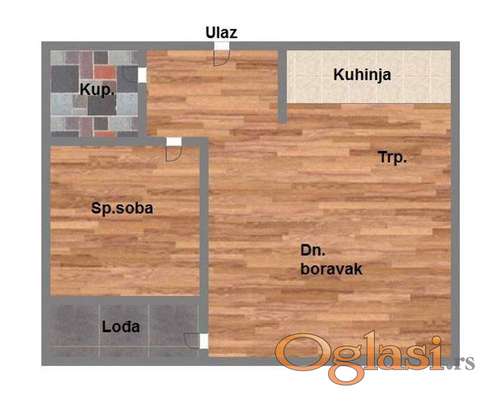 Dvosoban - 46m2 - Mišeluk - Cena sa PDV-om