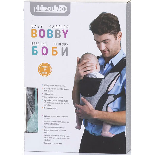 Kengur nosiljka za bebe Bobby Grey Chipolino KENBY0223GY