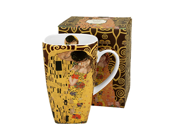 šolja četvrtasta the kiss brown-g.klimt 630 ml