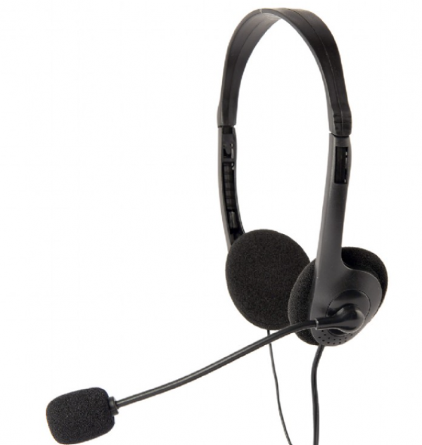 Gembird Stereo Headset with Volume Control, 3.5mm Stereo, Black ( MHS-123 )