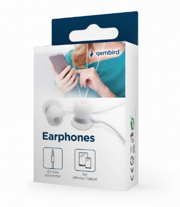 Gembird Stereo In-Earphones, White ( MHP-EP-001-W )