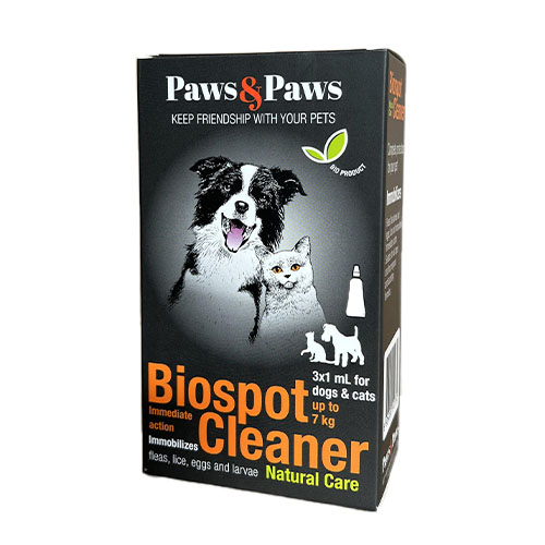 PAWS&PAWS BioSpot Cleaner za pse i mačke do 7kg protiv spoljašnjih parazita 1ml