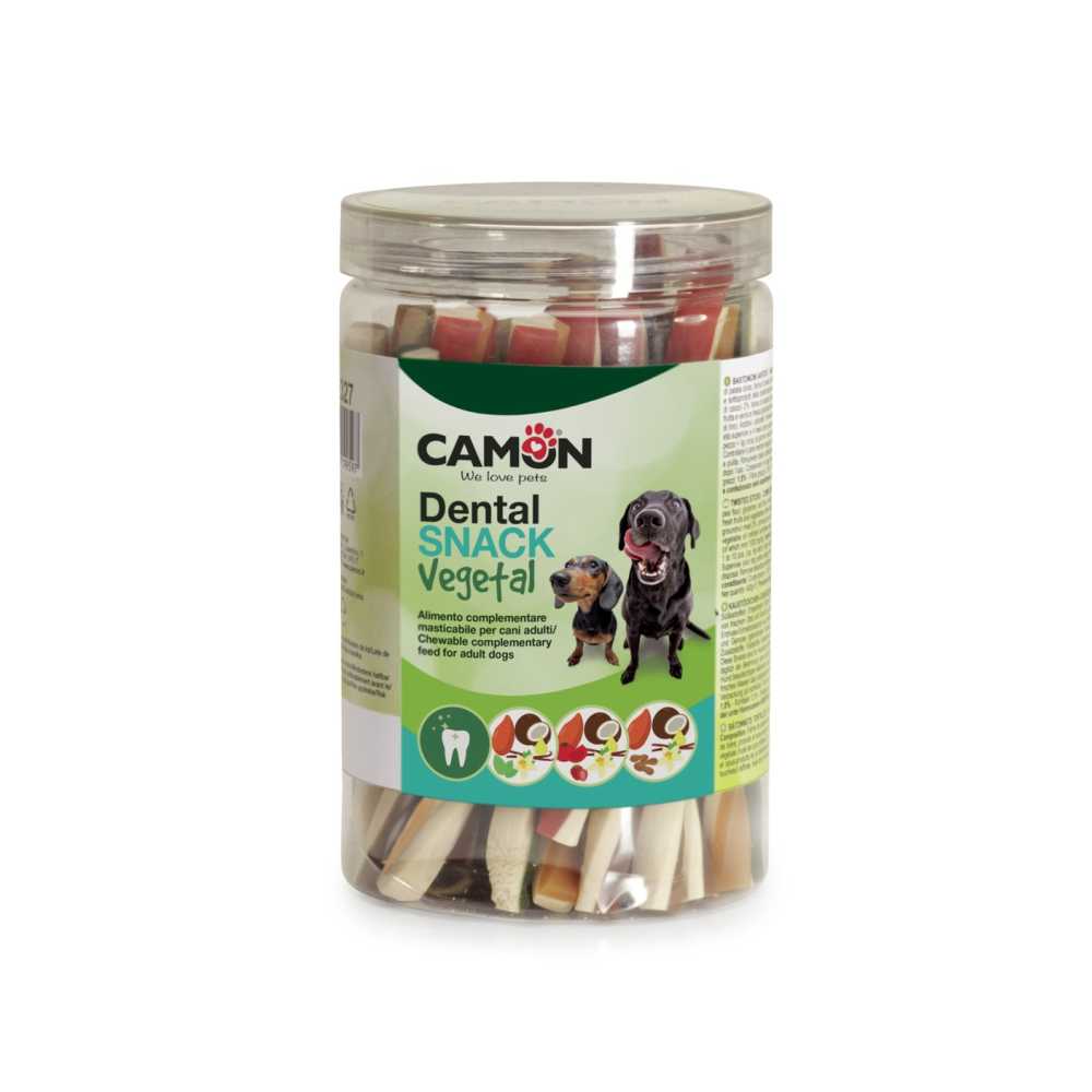 Camon poslastice za pse - Štapići Twist 100% Vegetal Kokos, menta, kikiriki i jagoda 400g