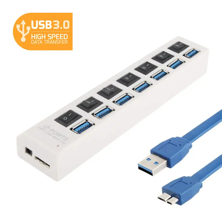 USB 3 HUB 7 portova JWD-U37 beli