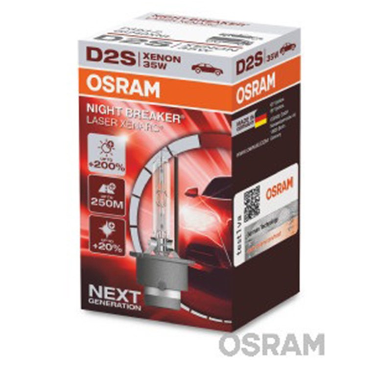 SIJAL XENON / D2S 66240XNL=XN2 NIGHT BREAKER LASER +200/220% 35W 4X1 FS1 OSRAM