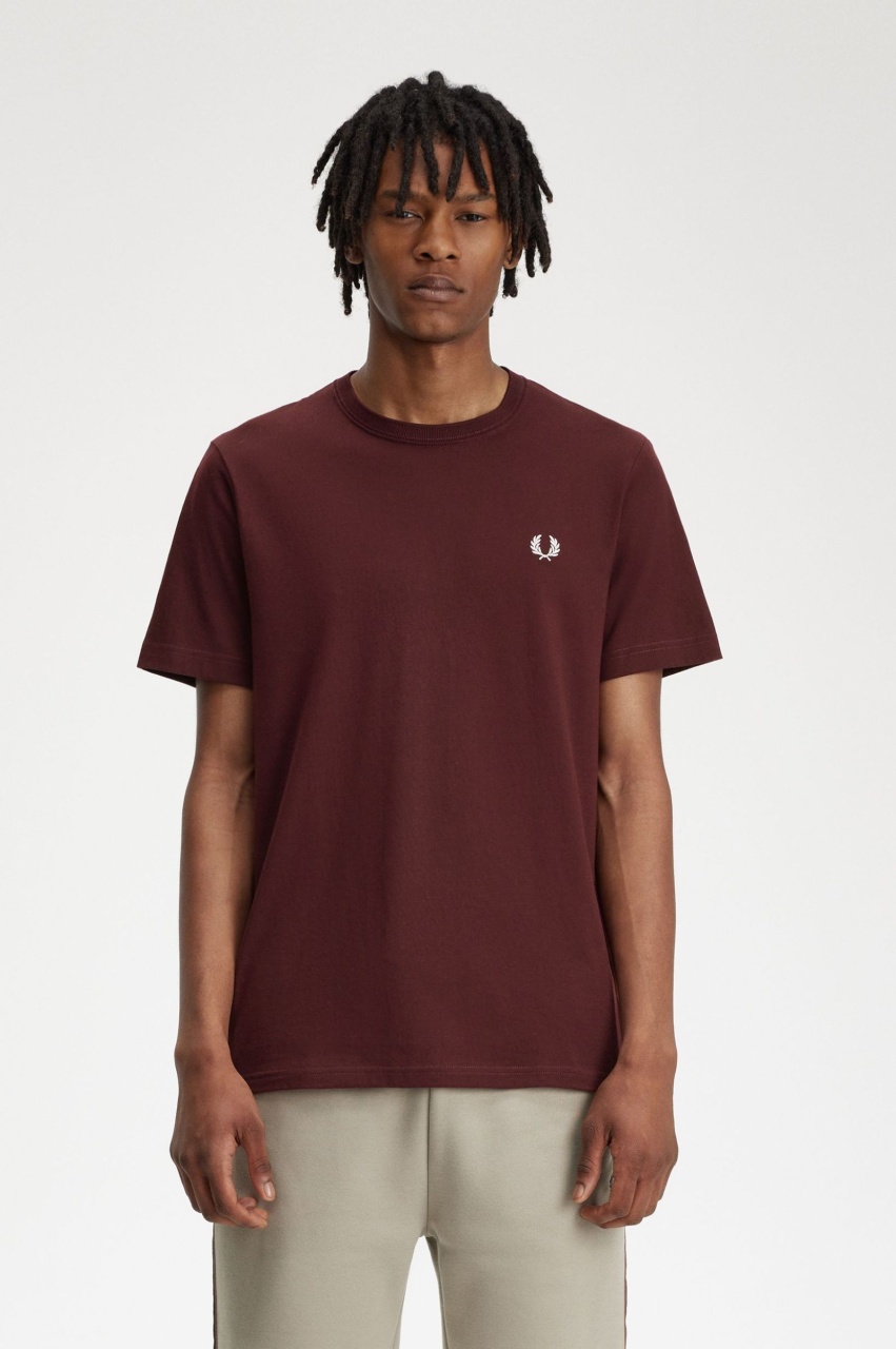 FRED PERRY CREW MAJICA OXBLOOD