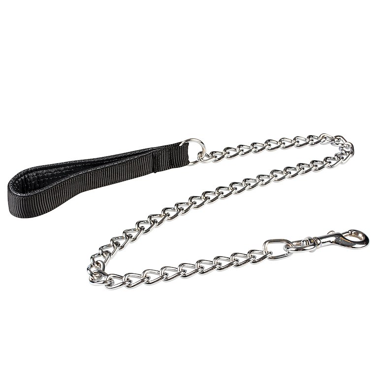 Duvo+ Povodac za pse Lead chain padded handle 50cm/4mm crni