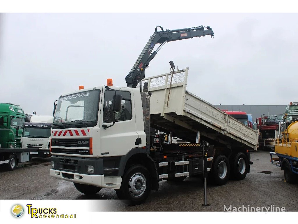 DAF CF 85 Kipper 6x4 + SPRING + EURO 1 + HIAB 099 + Manuel + BE apk pokretna dizalica