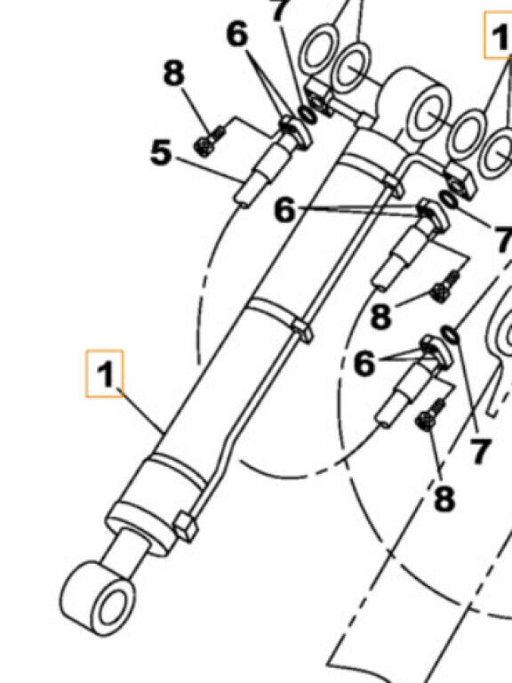Case KWV0013 hidraulični cilindar za CX700 CX700B građevinske mašine