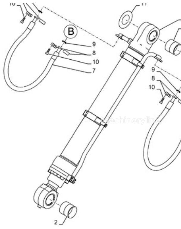 Case KWV14480 hidraulični cilindar za CX750D građevinske mašine