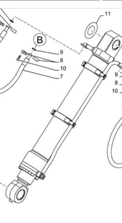 Case KWV14490 hidraulični cilindar za CX750D građevinske mašine
