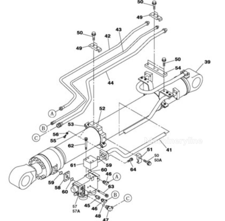 Case KSV18760 hidraulični cilindar za CX330 CX350B CX350C građevinske mašine
