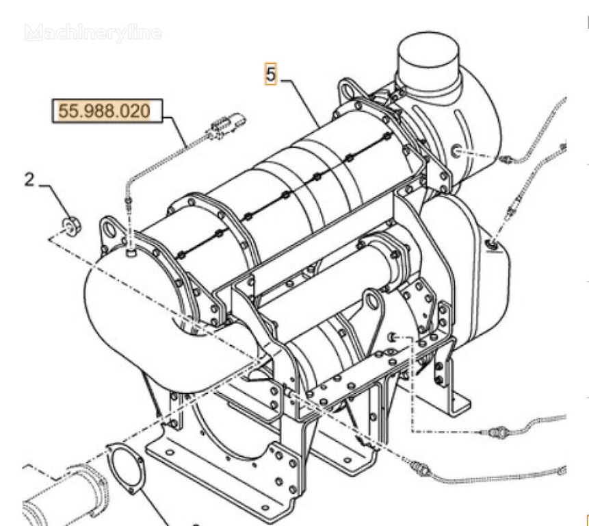 Case 48089808 48089808 katalizator za CX750D građevinske mašine