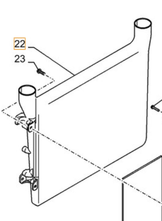 Case LN004240 LN004240 radijator za hlađenje motora za Case CX750D bagera