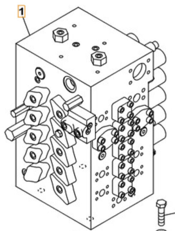 Case KTJ16521 hidraulični razvodnik za Case CX490C CX500C bagera