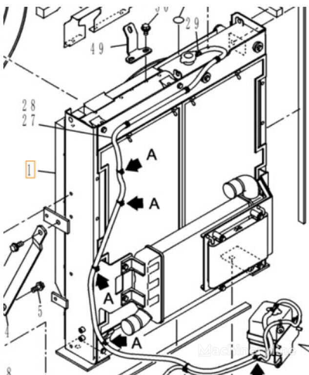 Case KRH15390 KRH15390 radijator za hlađenje motora za Case CX235CSR bagera