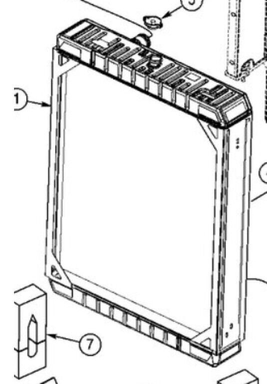Case 395780A1 radijator za hlađenje motora za 821C građevinske mašine