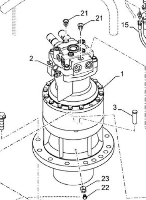 Case KRC10511 rotacioni prenosnik za CX235CSR CX245DSR građevinske mašine