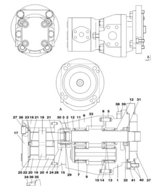 Case KNJ2920 KNJ2920 zupčasta pumpa za Case CX130 CX160 CX180 bagera