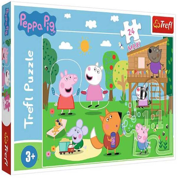 TREFL Puzzle - Fun in the Grass/Pepa Pig - 24 maxi veličina puzzli