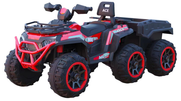 Veliki dečiji kvad 4×4 ATV TS-153-C na akumulator sa prikolicom – crveni, 16046