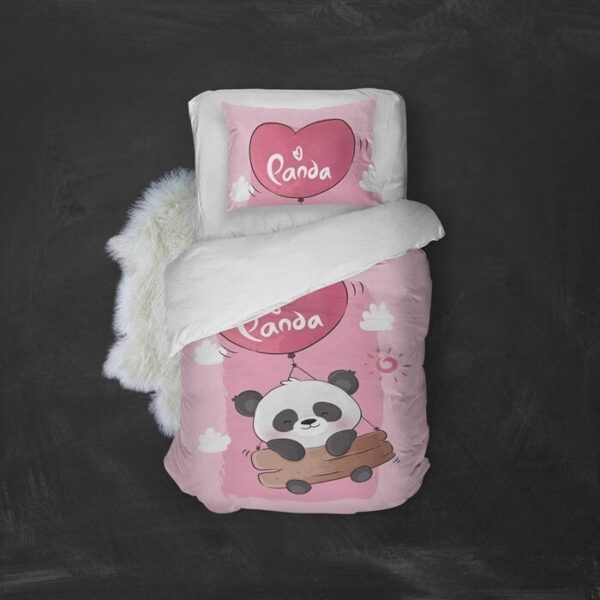 Posteljina za decu Panda roze, P-084