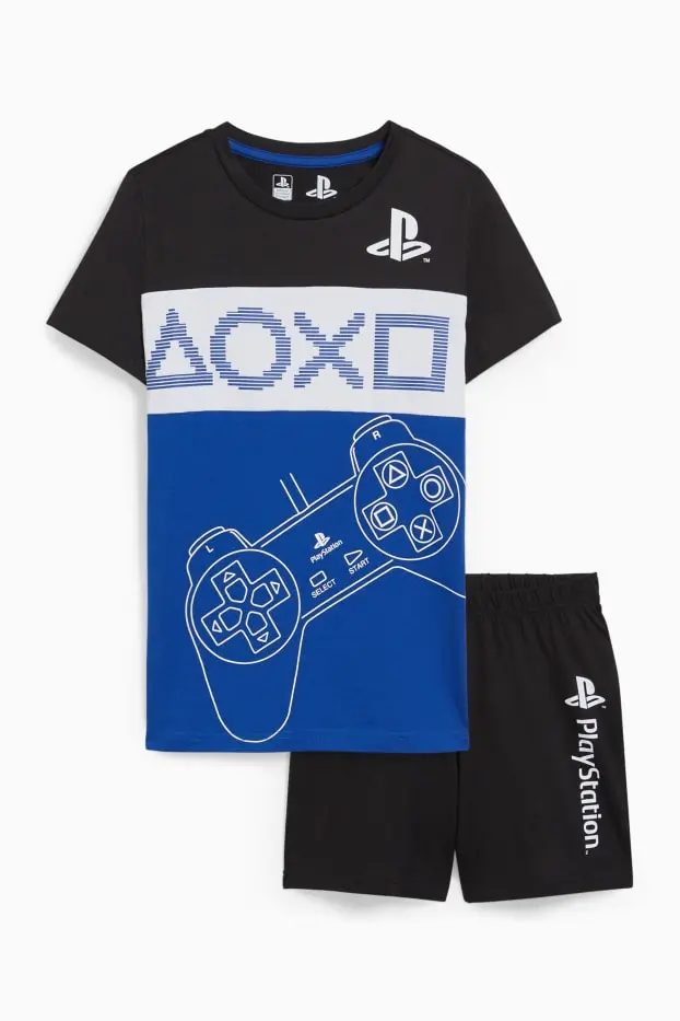 C&A Pidžama za dečake PlayStation, Crno-plava