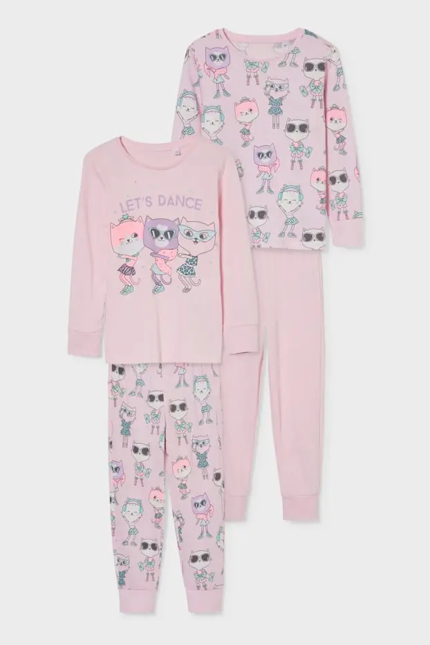 C&A Pidžame za devojčice, 2 kompleta, Roze