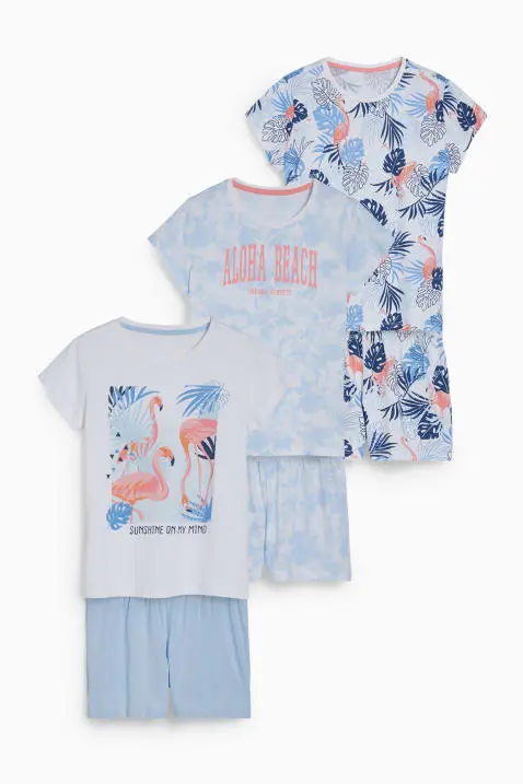C&A Pidžame za devojčice, 3 komada, Plave