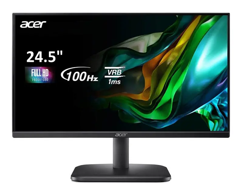 Acer EK251QEB Monitor, 24.5”, FHD, IPS, 100Hz, AMD FreeSynC, VESA, Crni