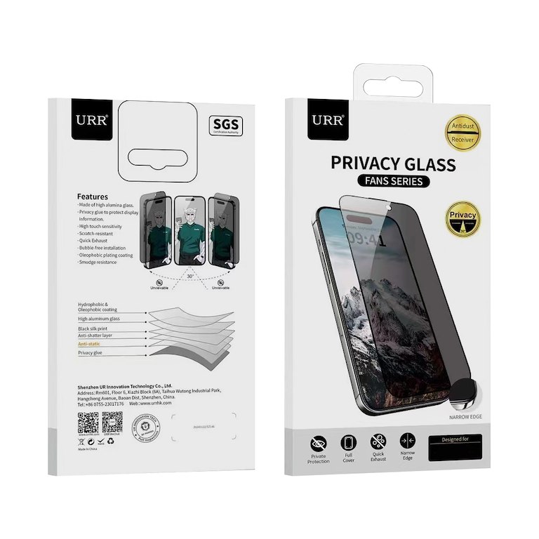 Folija za zastitu ekrana PREMIUM PRIVACY GLASS za iPhone 15 Pro Max (6.7)