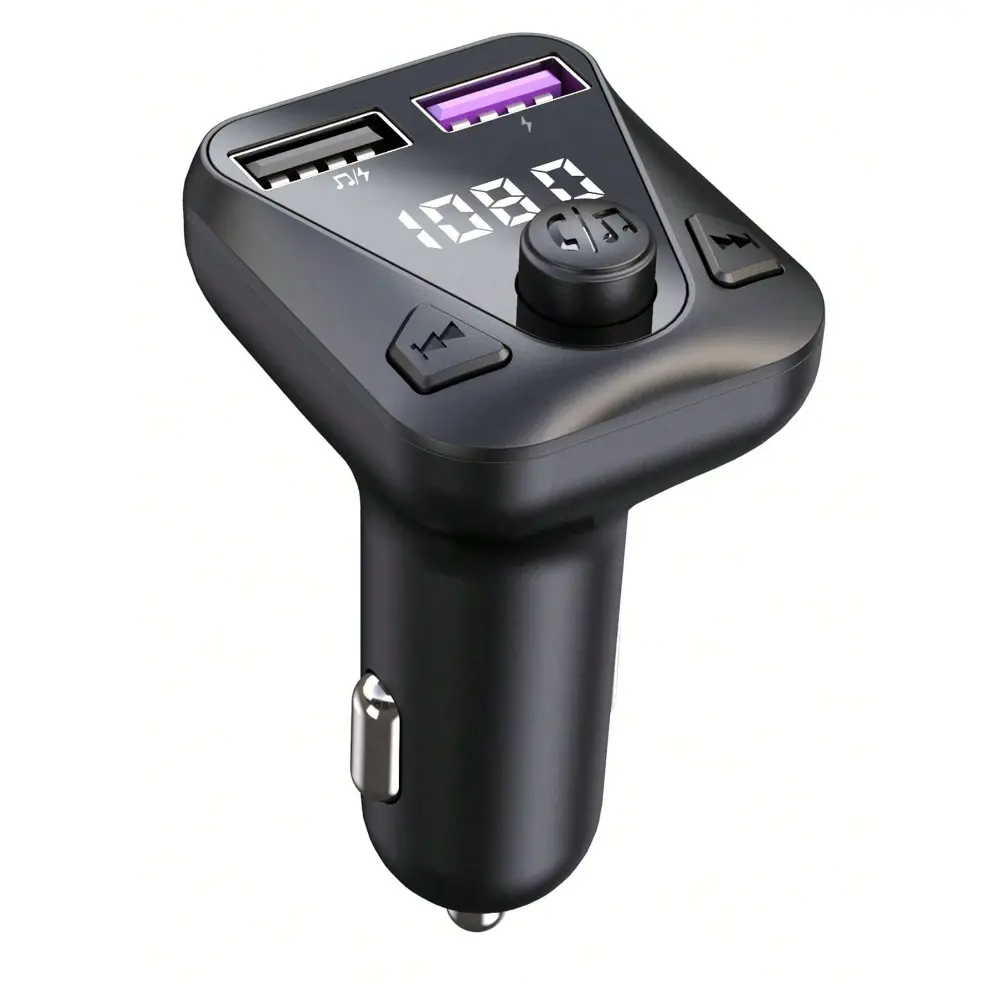 FM transmiter C43 USB, QC 3 Bluetooth 5.0, handsfree crni