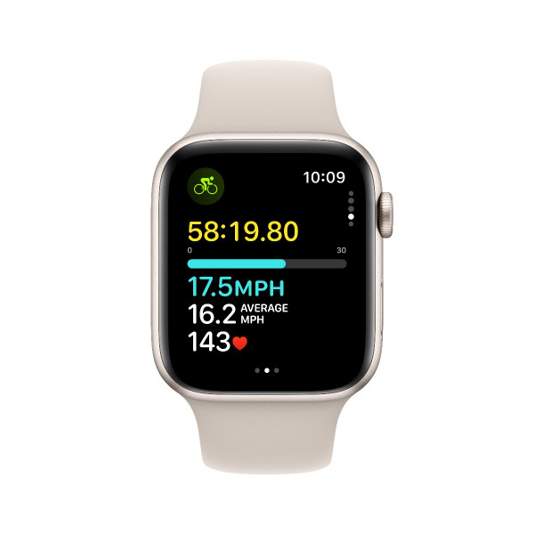 Apple Watch SE GPS 44mm Starlight with Starlight Sport Band - M/L