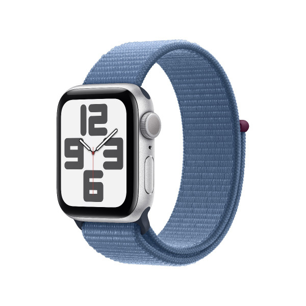 Apple Watch SE GPS 40mm Silver with Winter Blue Sport Loop