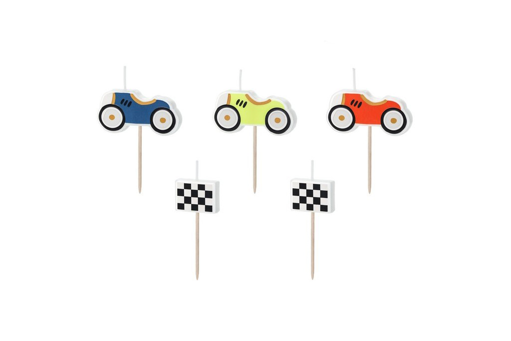 Svećice Racing Cars 2.5cm – 5 kom