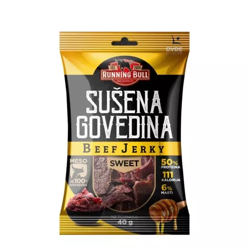 Running Bull Beef Jerky sušena govedina Sweet 40g