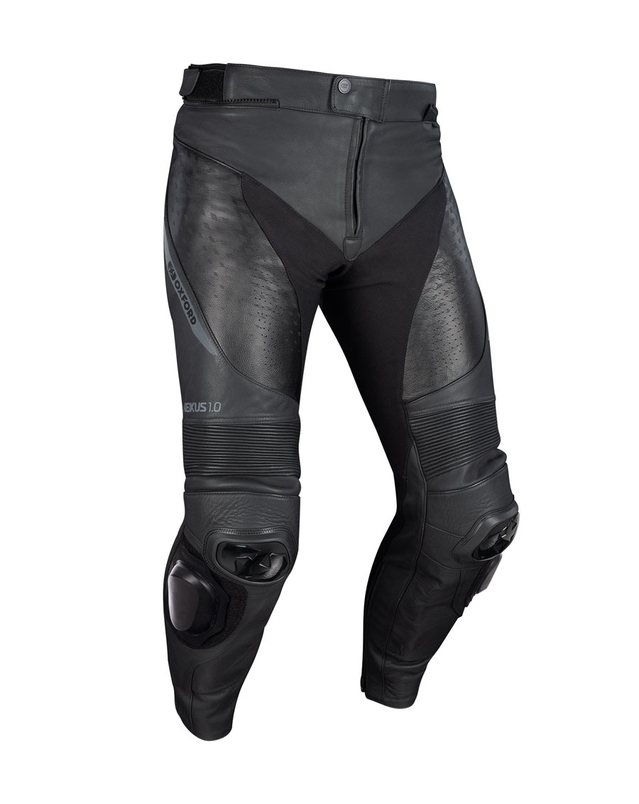 Oxford kožne moto pantalone Nexus crne